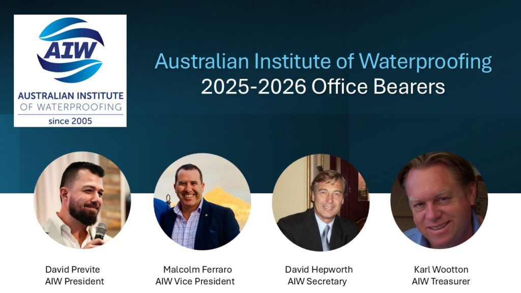 2025-2026 AIW Office Bearers - Australian Institute of Waterproofing